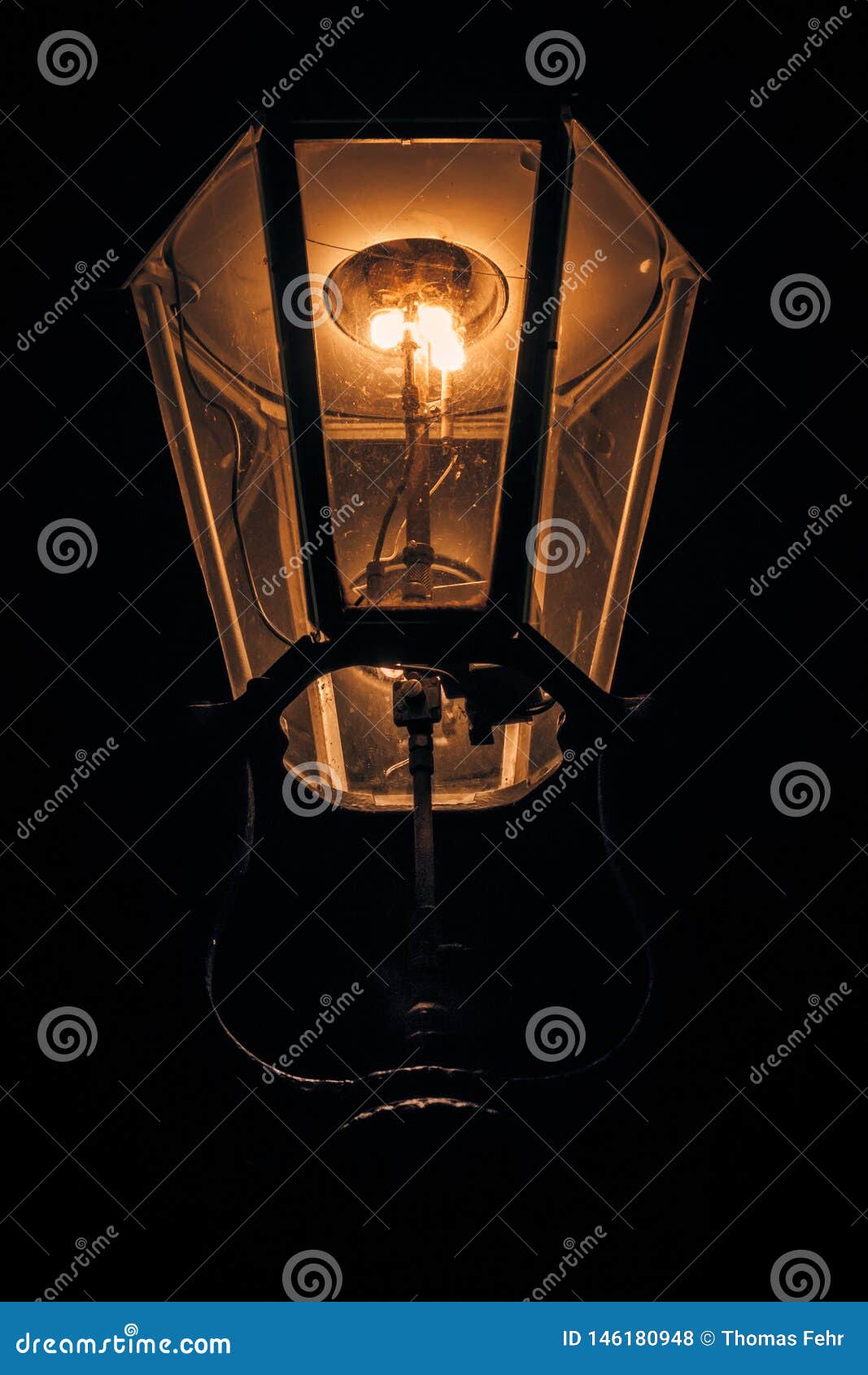 Gas Lantern in Dresden, Germany Stock Photo - Image of tradition, dark ...