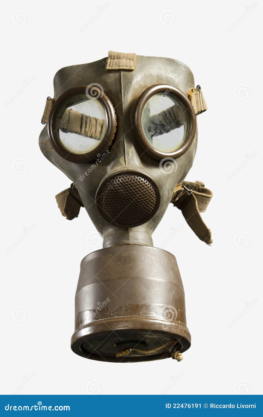 Vintage Gas Mask Isolated on White Background Stock Image - Image of ...