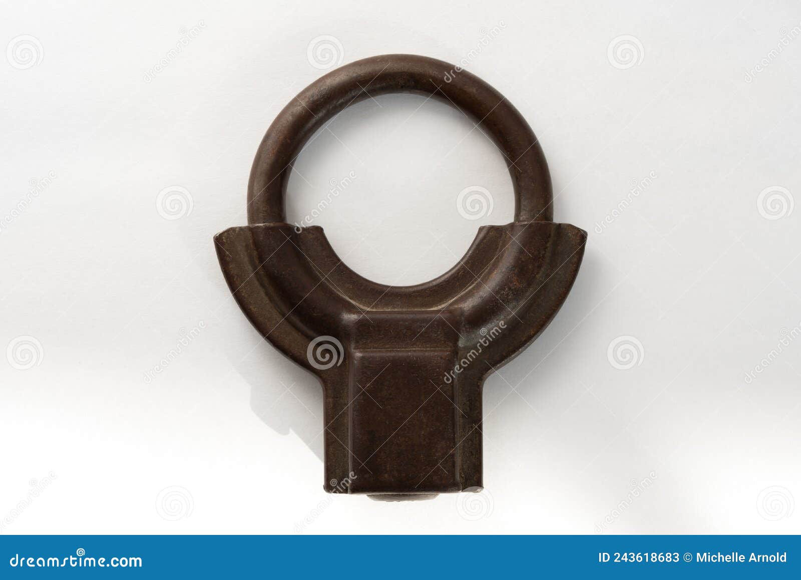 Vintage Gas Pump Padlock on White Background Stock Image - Image of ...