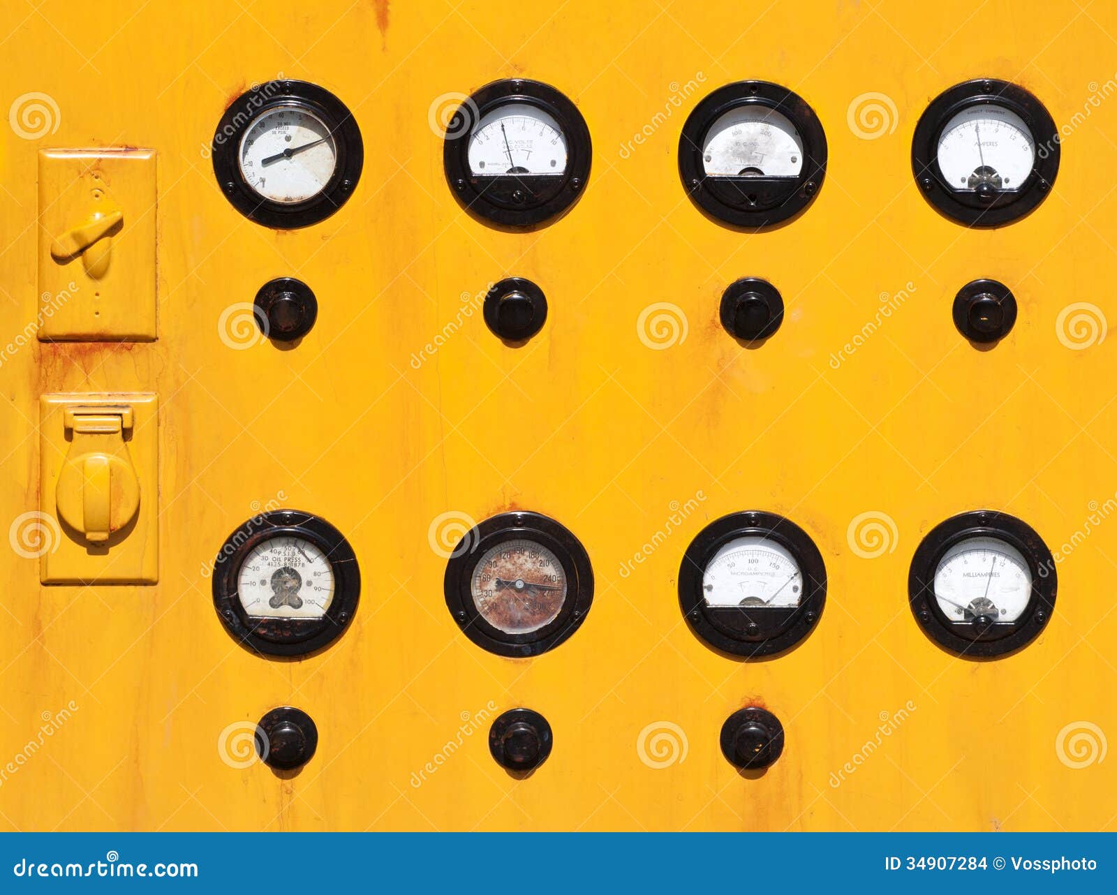 Vintage gauge panel stock photo. Image of vehicle, altimeter - 34907284