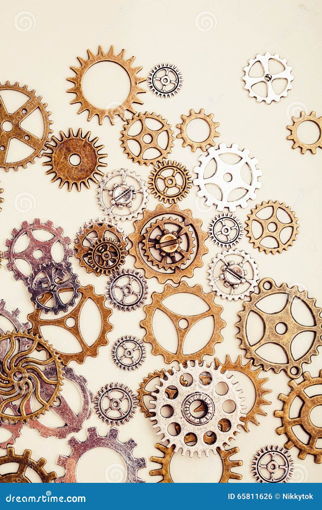 Vintage Gear Wheels on Light Background Stock Photo - Image of finance ...