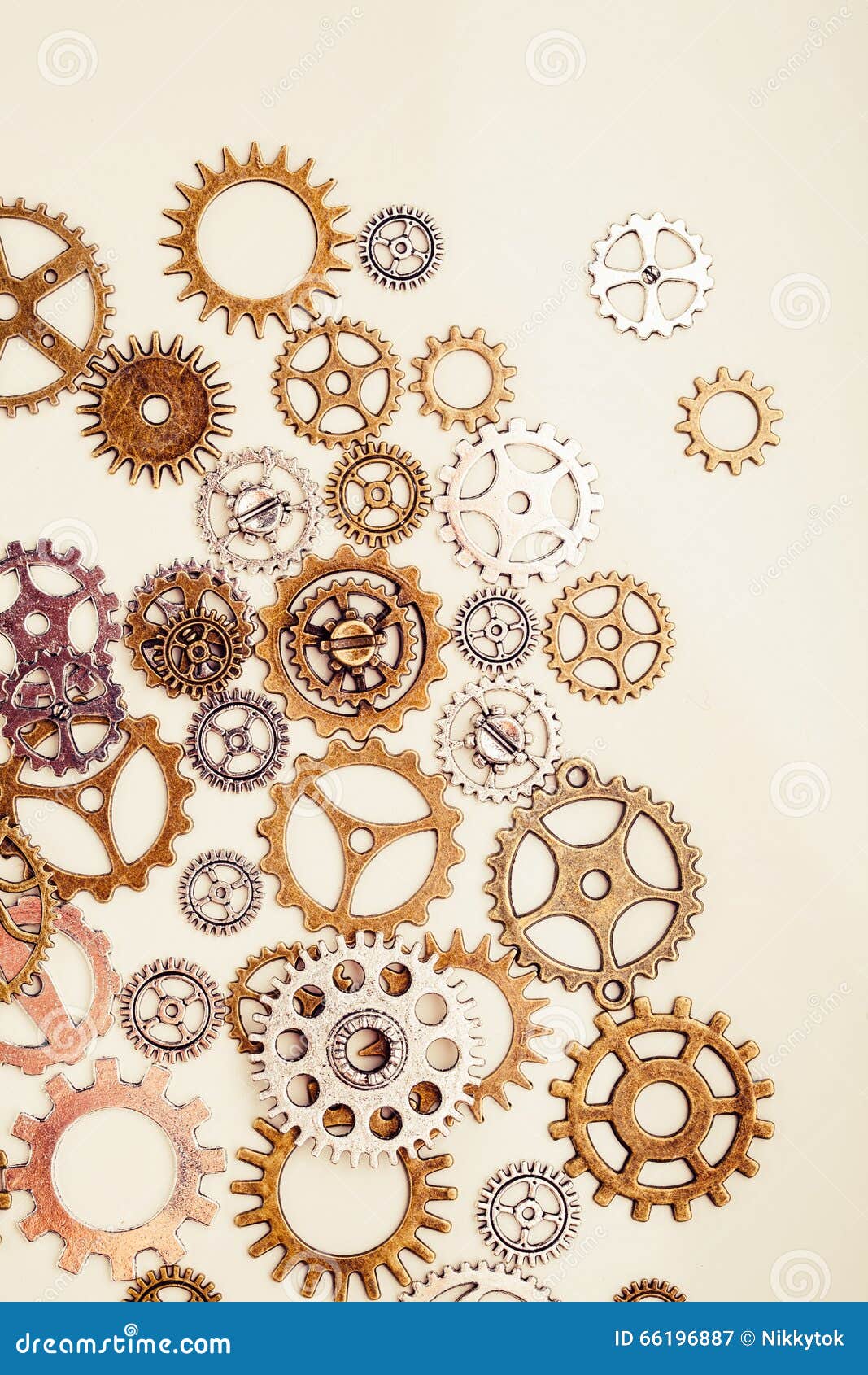 Vintage Gear Wheels on Light Background Stock Image - Image of machine ...