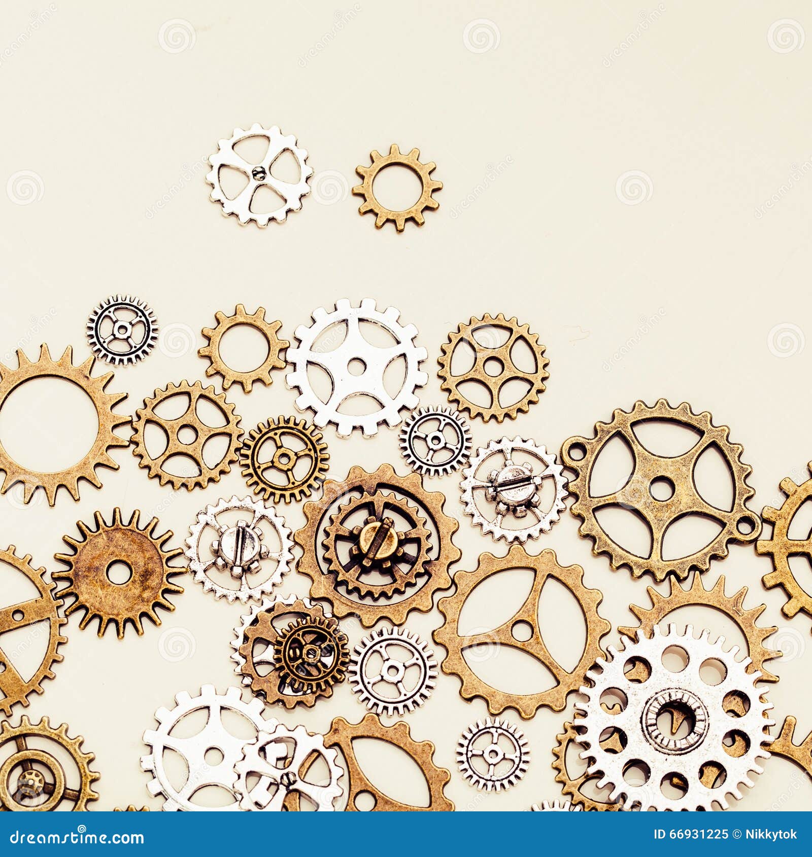 Vintage Gear Wheels on Light Background Stock Image - Image of cogs ...
