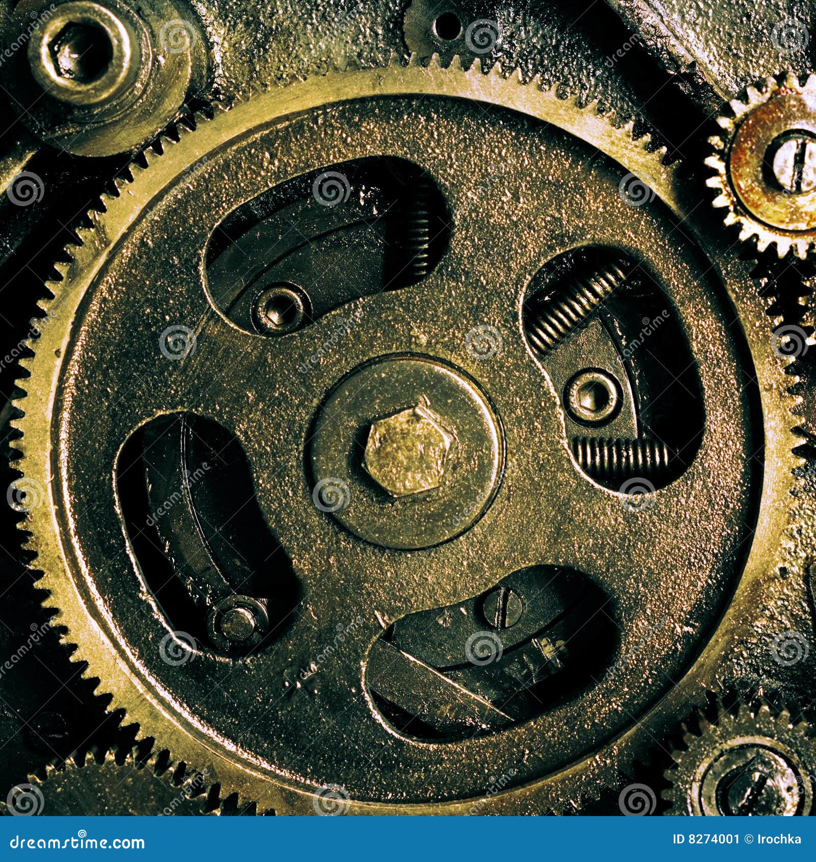 Vintage gears mechanism stock image. Image of retro, vintage - 8274001