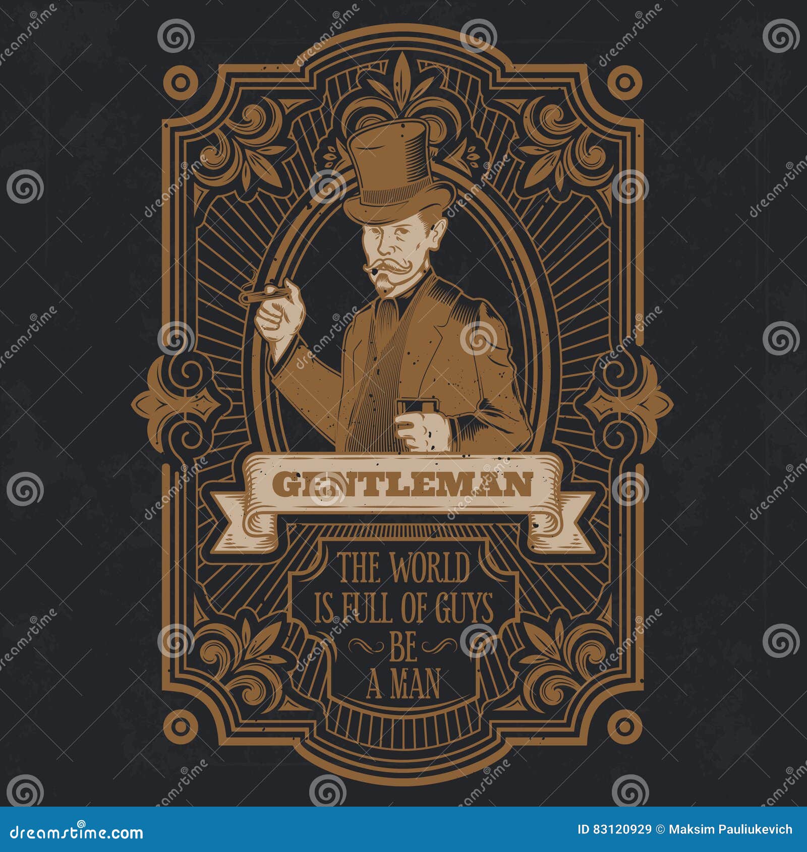 Vintage Gentleman Emblem, Signage Stock Vector - Illustration of ...