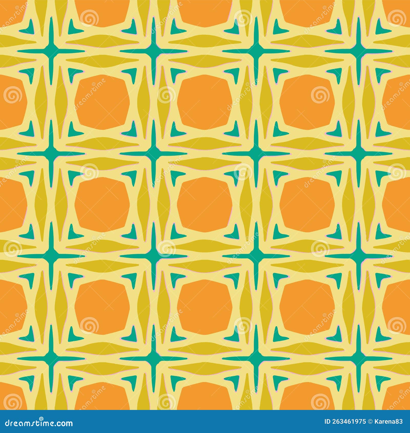 Vintage Geo Repeat Pattern Seamless Background Print Stock Vector ...