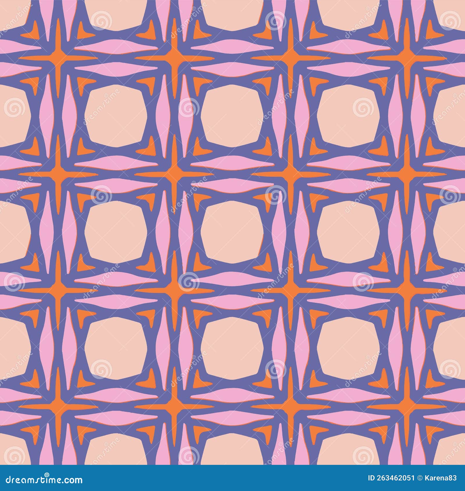 Vintage Geo Repeat Pattern Seamless Background Print Stock Vector ...