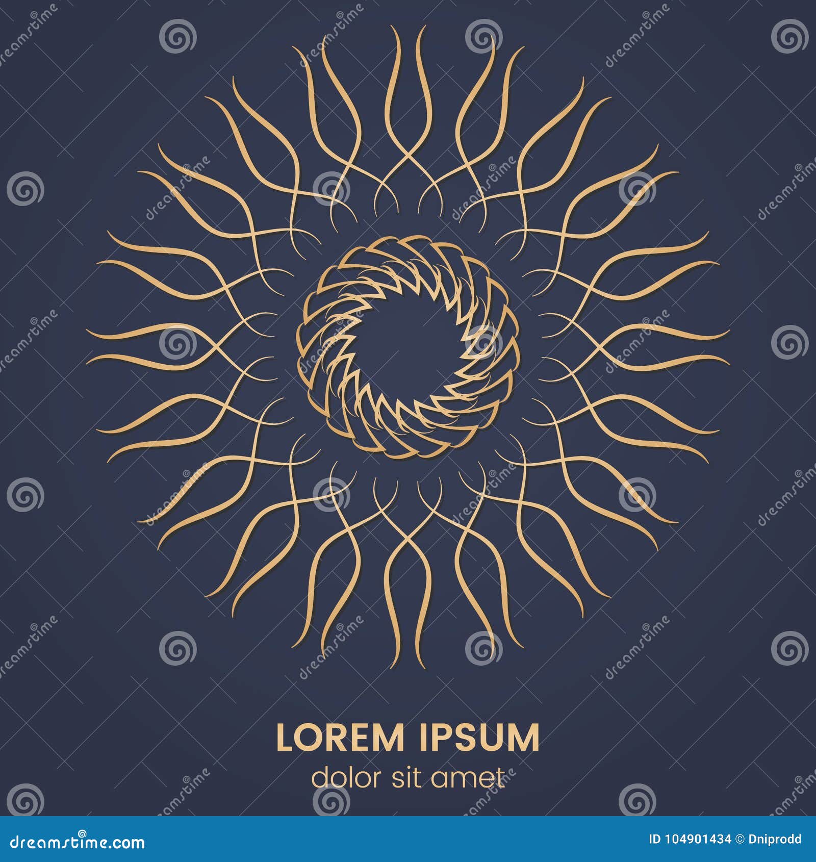 Vintage Geometric Circular Element Stock Vector - Illustration of ...