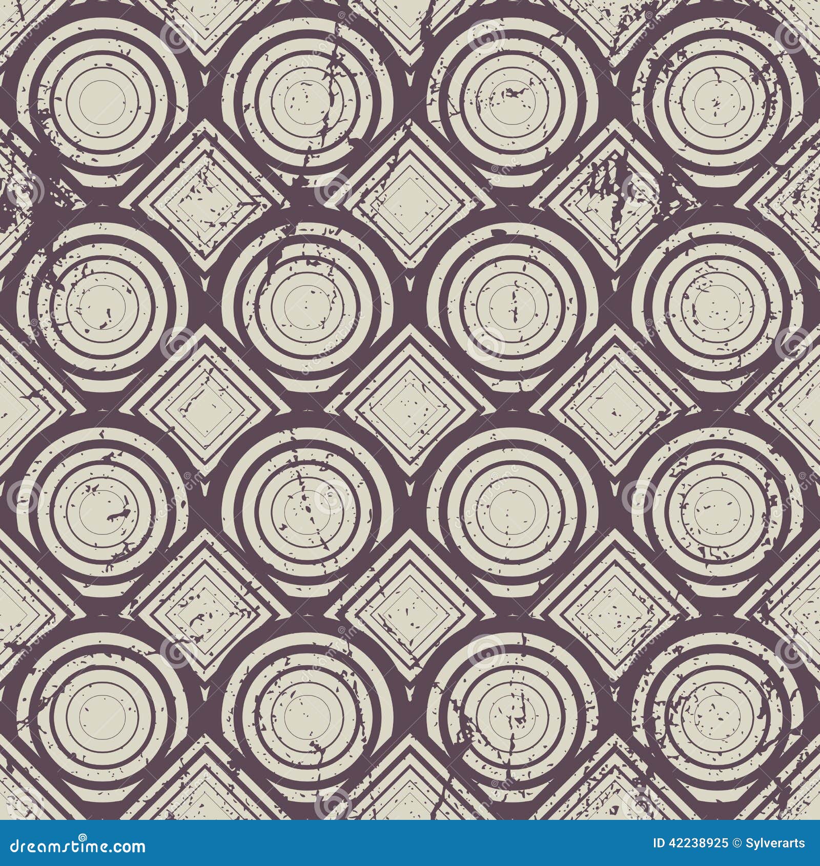 Vintage Geometric Seamless Pattern, Old Vector Repeat Background Stock ...