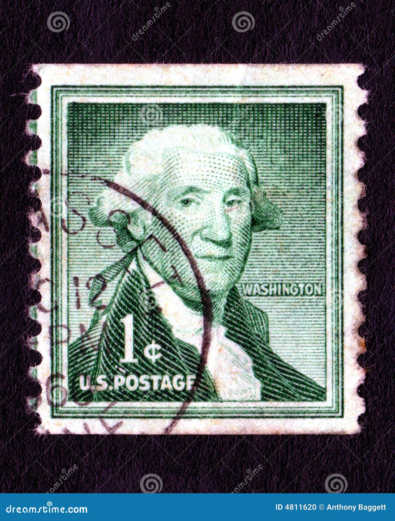 Vintage George Washington USA 1c Postage Stamp Editorial Image ...