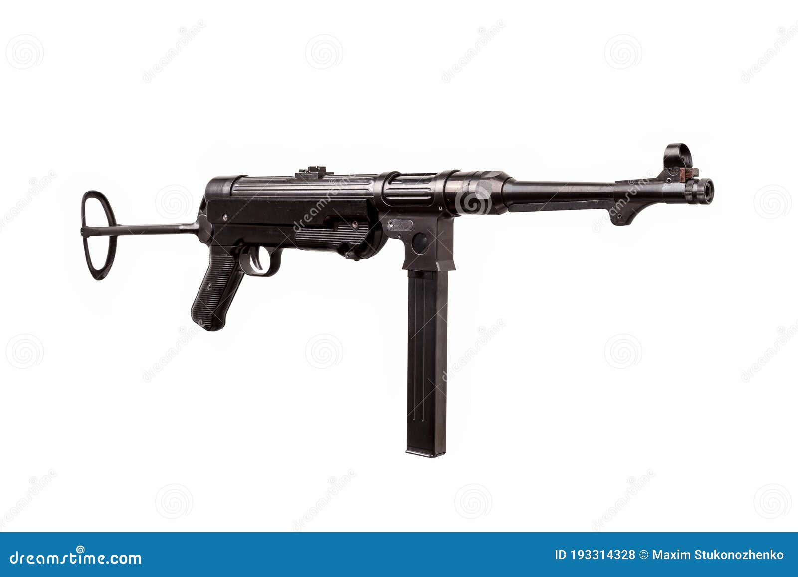 MP-40 German Submachine Gun Isolated On White Background. World War II ...
