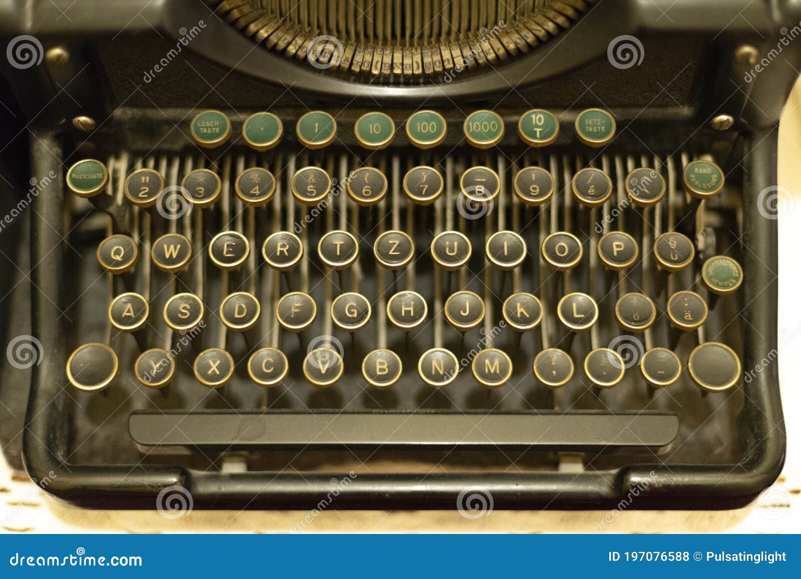 Old Typing Machine Keyboard Stock Photo - Image of literature, retro ...