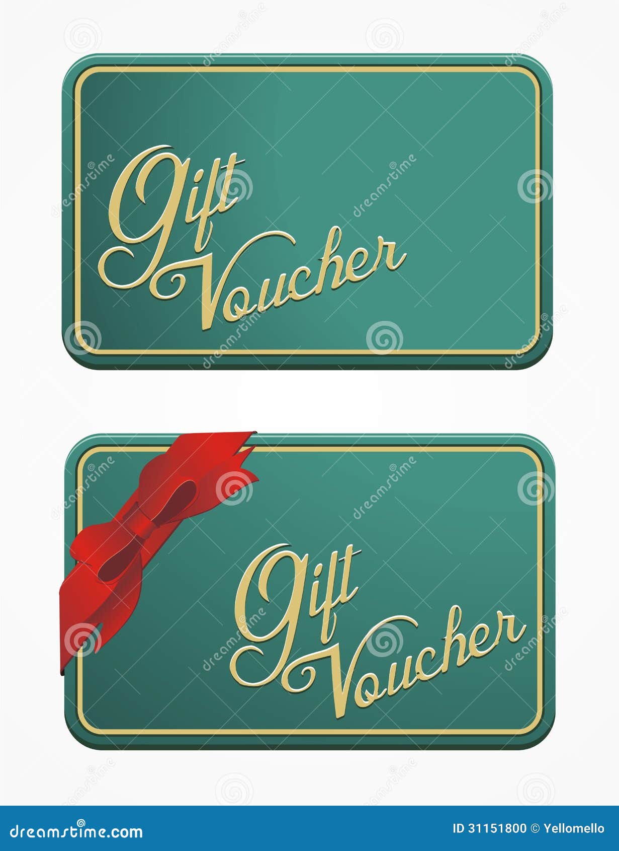 Vintage Voucher (coupon) Template With Border Vector Illustration ...