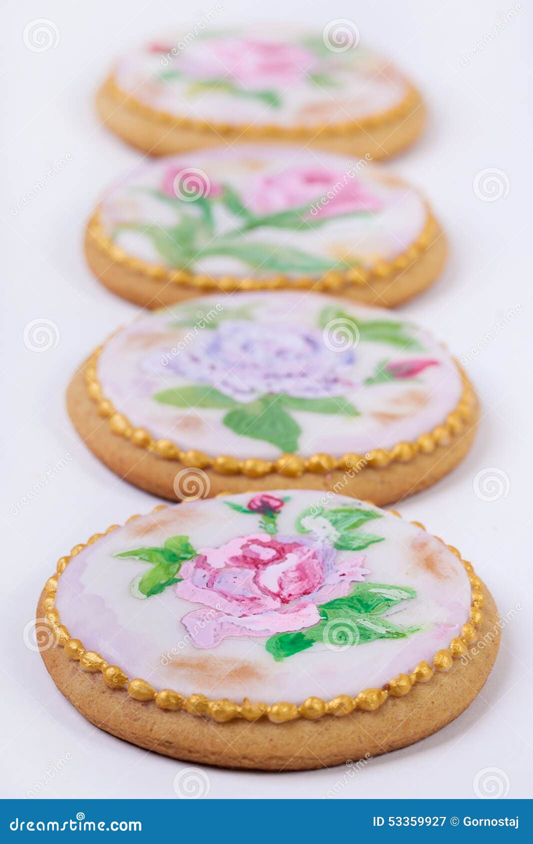 Vintage Gingerbread Cookies Stock Image - Image of cookies, bouquet ...