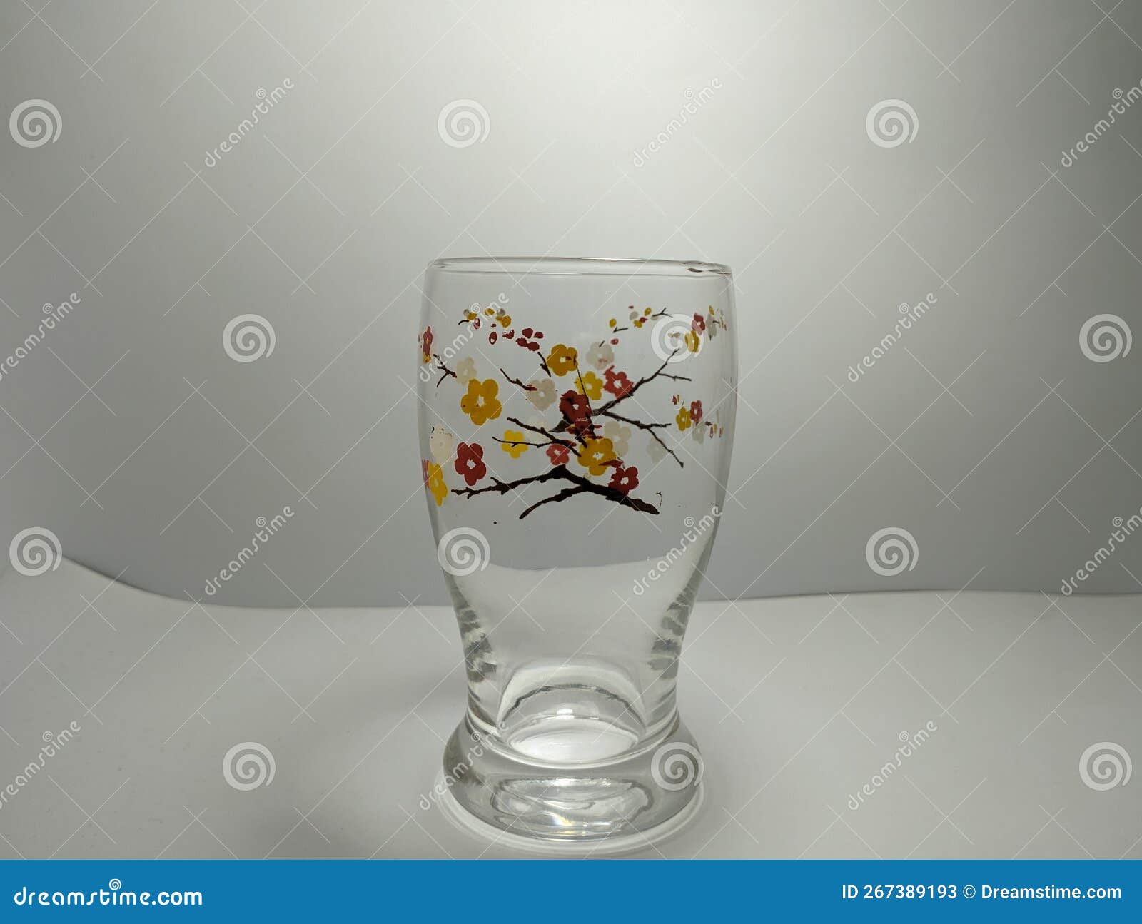 Vintage Glass Made of Clear Glass on a White Background Stock Image ...
