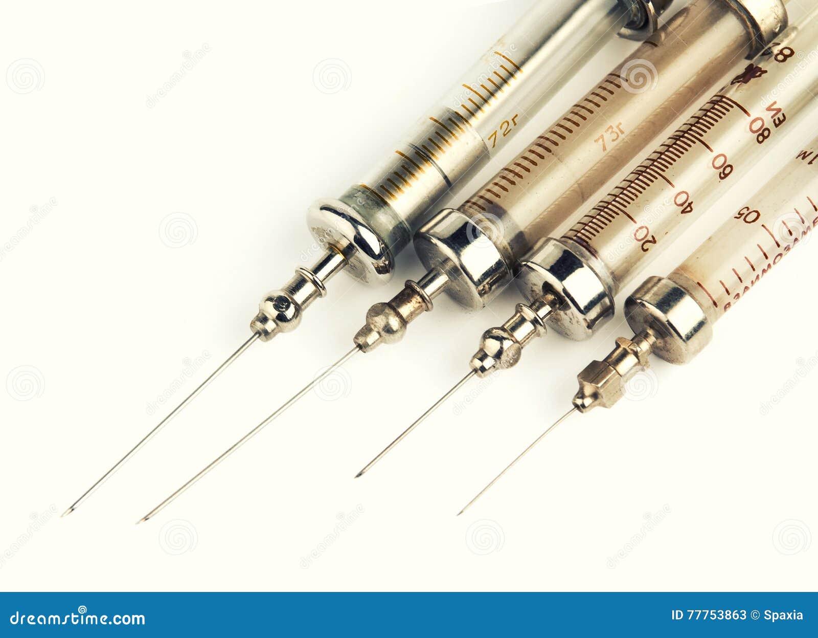 Vintage glass syringes stock image. Image of background - 77753863