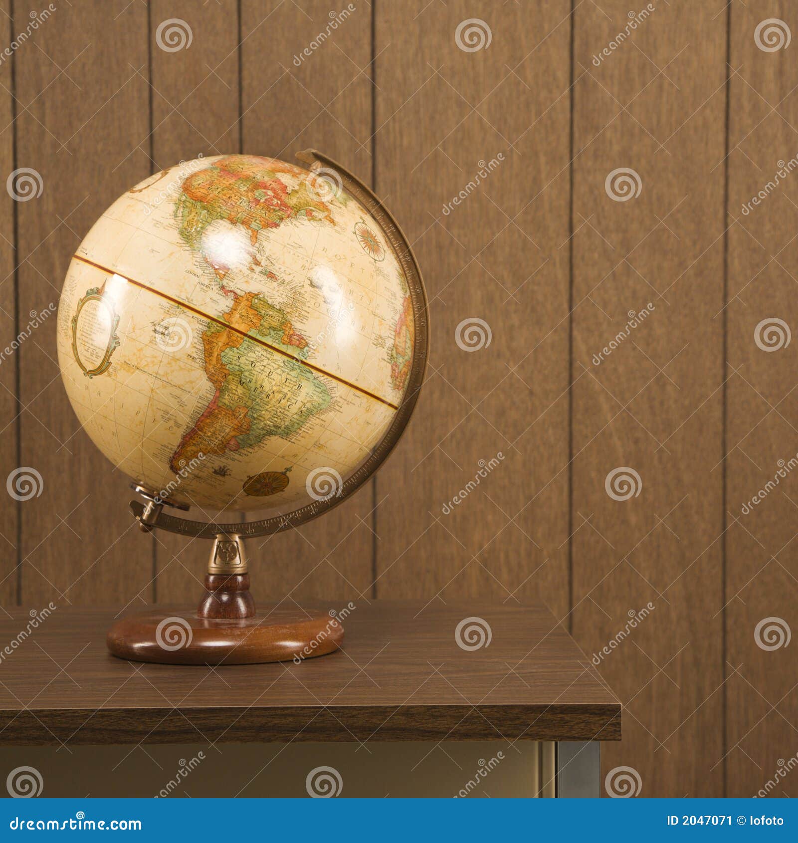 Vintage globe on desk stock image. Image of desk, exploration - 2047071