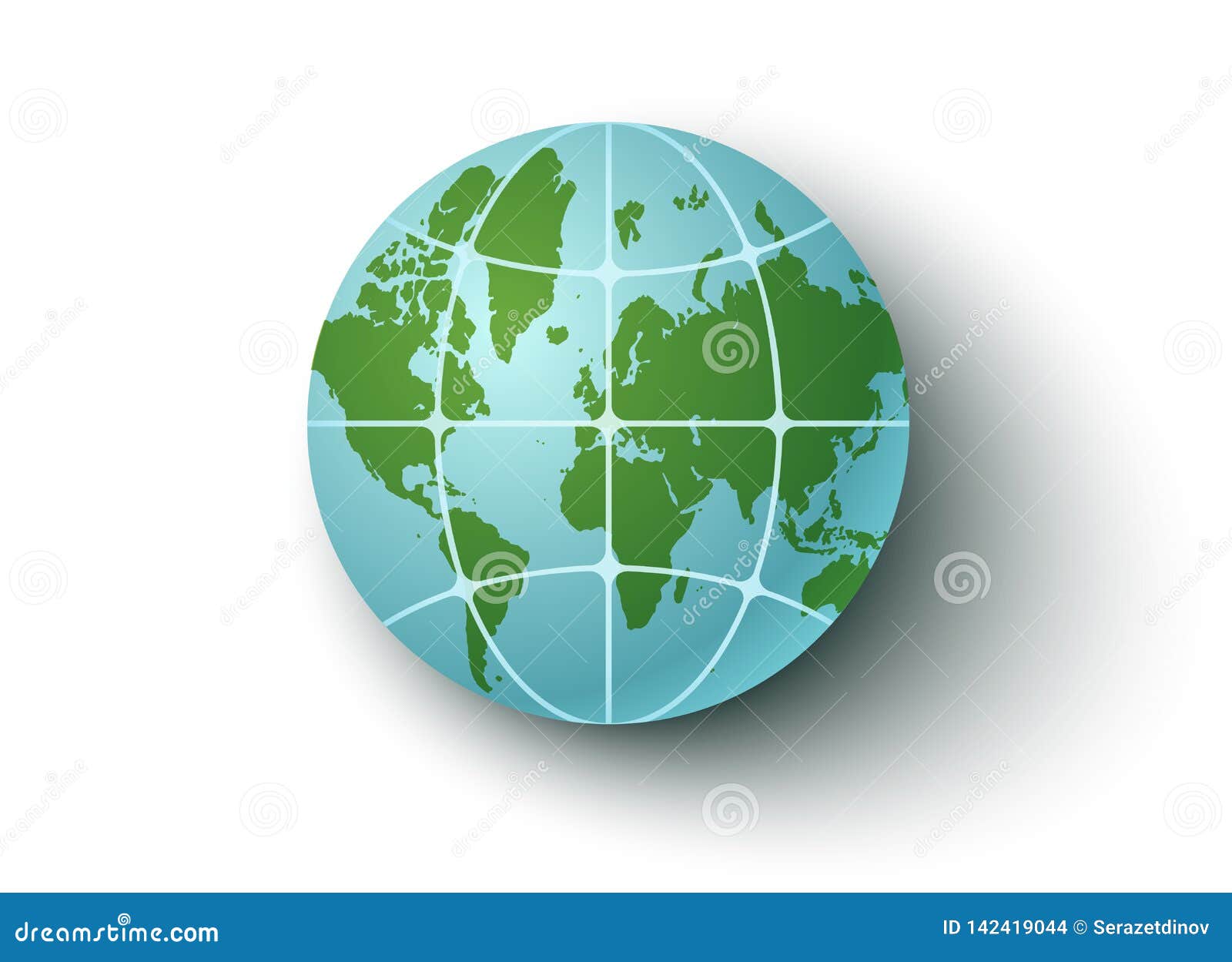 Vintage Globe with World Map Stock Vector - Illustration of element ...
