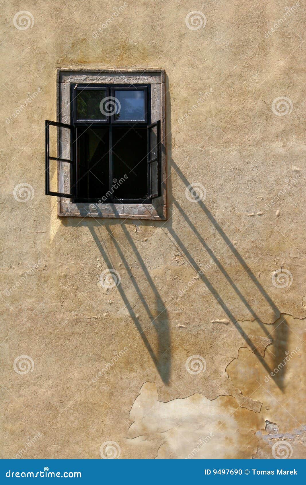 Gloomy Dim Window Light In A Dark Room Stock Photography ...
