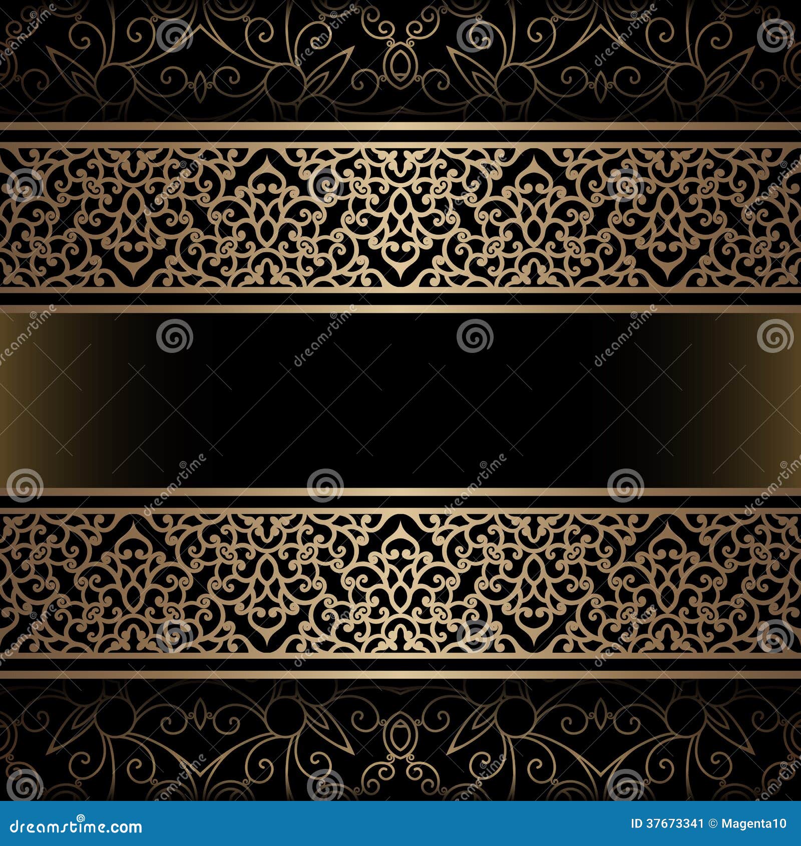 Vintage gold background stock vector. Illustration of black - 37673341