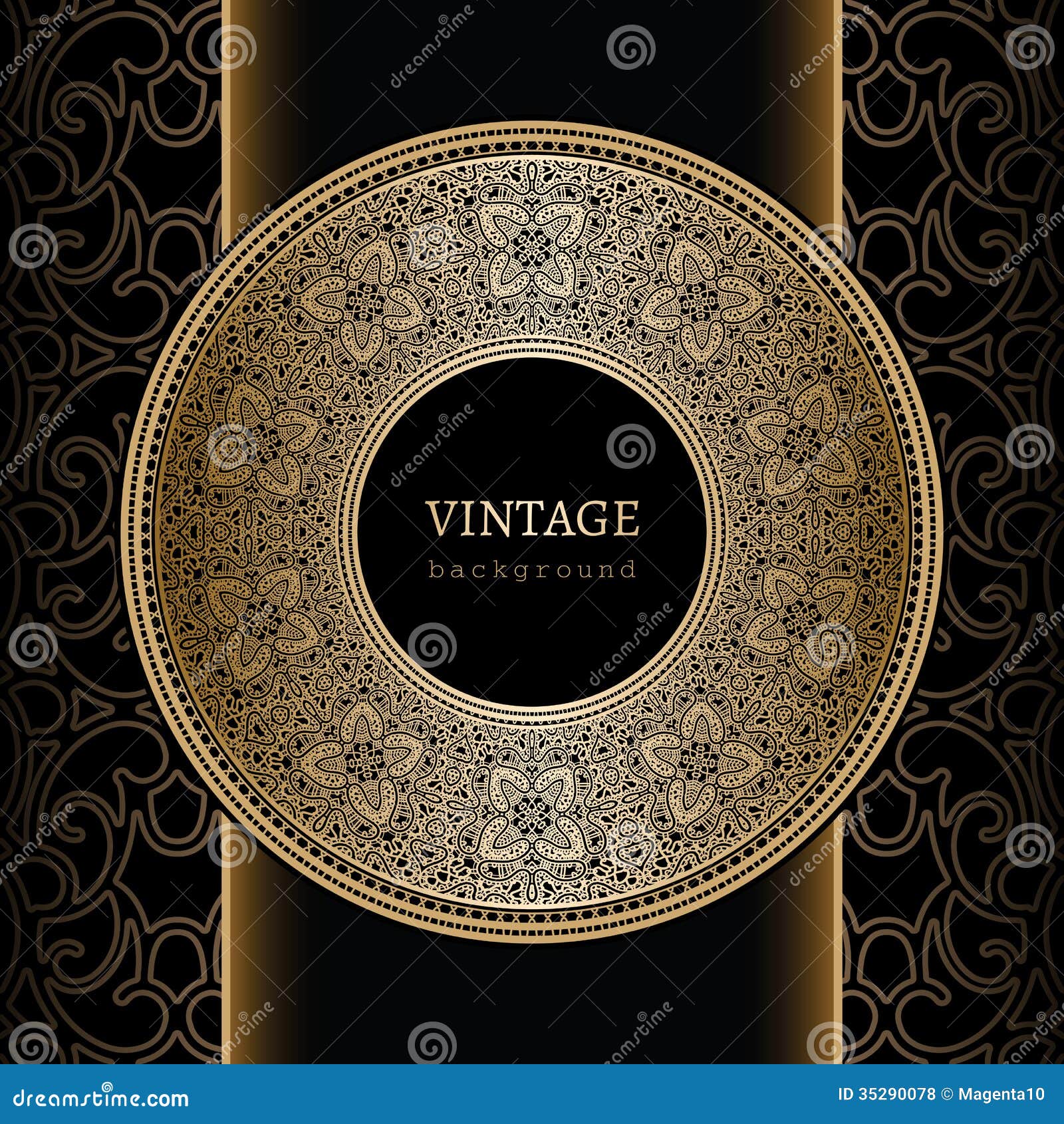 Vintage Gold Background Vector Illustration | CartoonDealer.com #35290078
