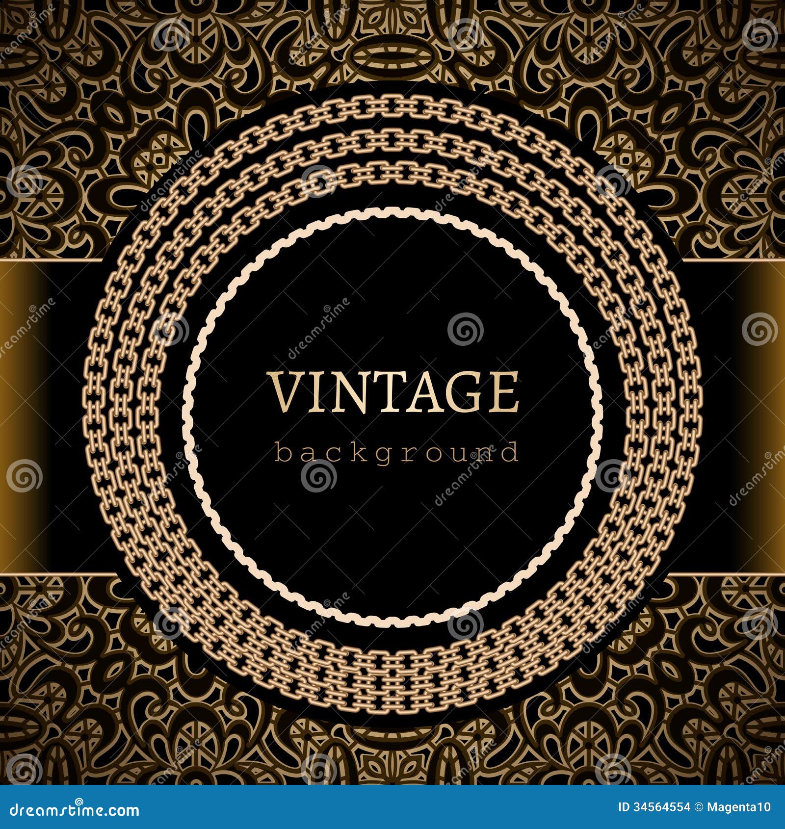 Vintage gold background stock vector. Illustration of curve - 34564554