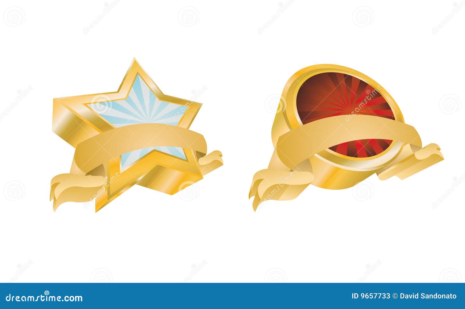 Set Of Gold Emblems. Collection Of Design Elements, Labels, Icon ...