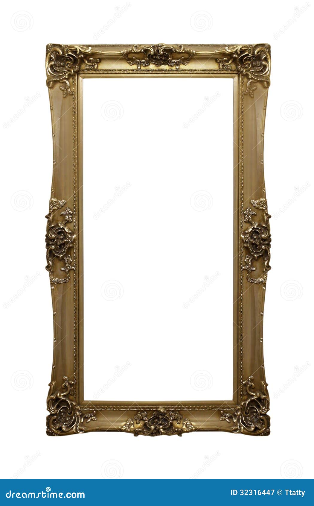 Vintage gold frame stock image. Image of gold, golden - 32316447