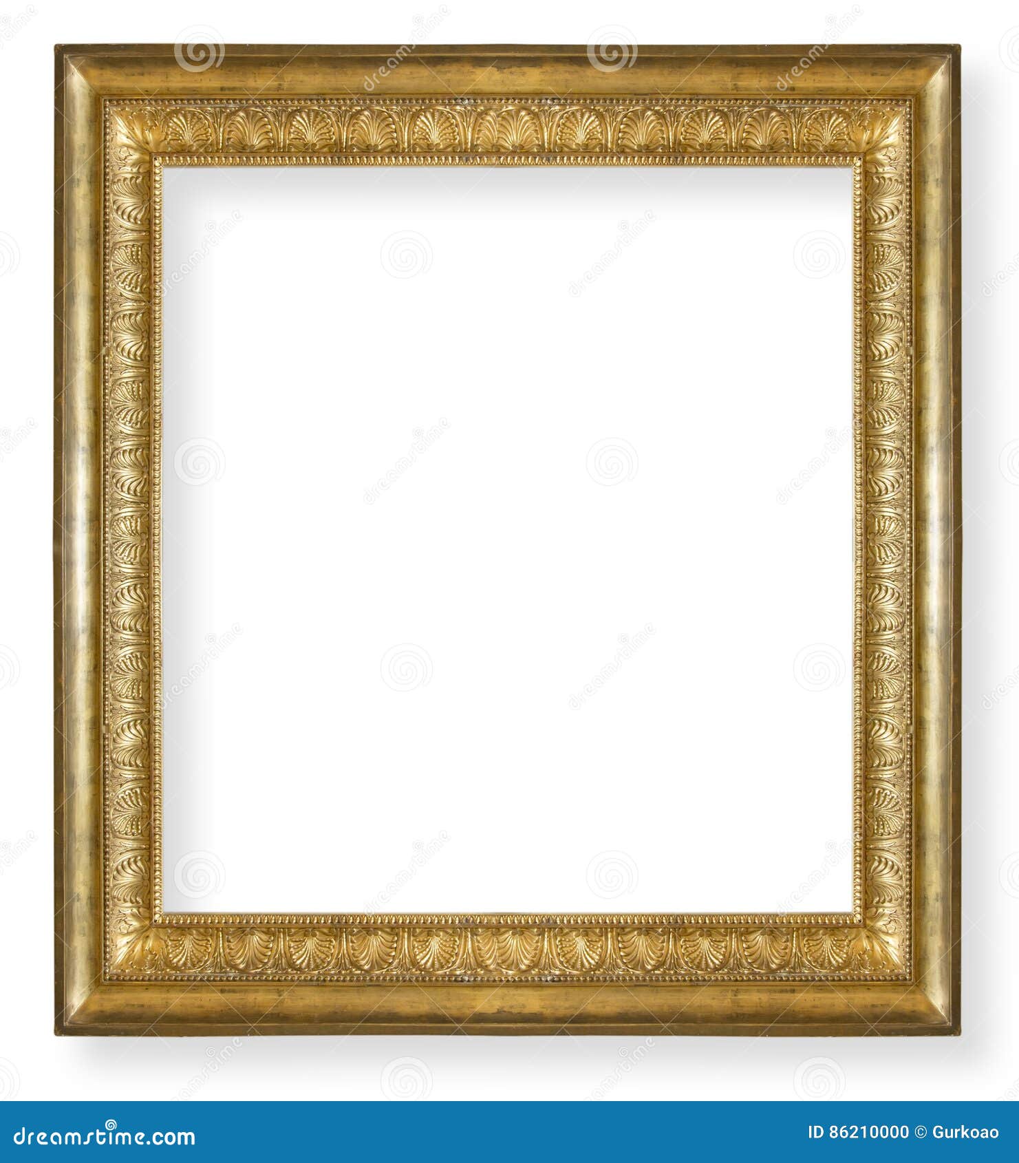 Vintage ,gold Frame Isolated Stock Photo - Image of classical, retro ...