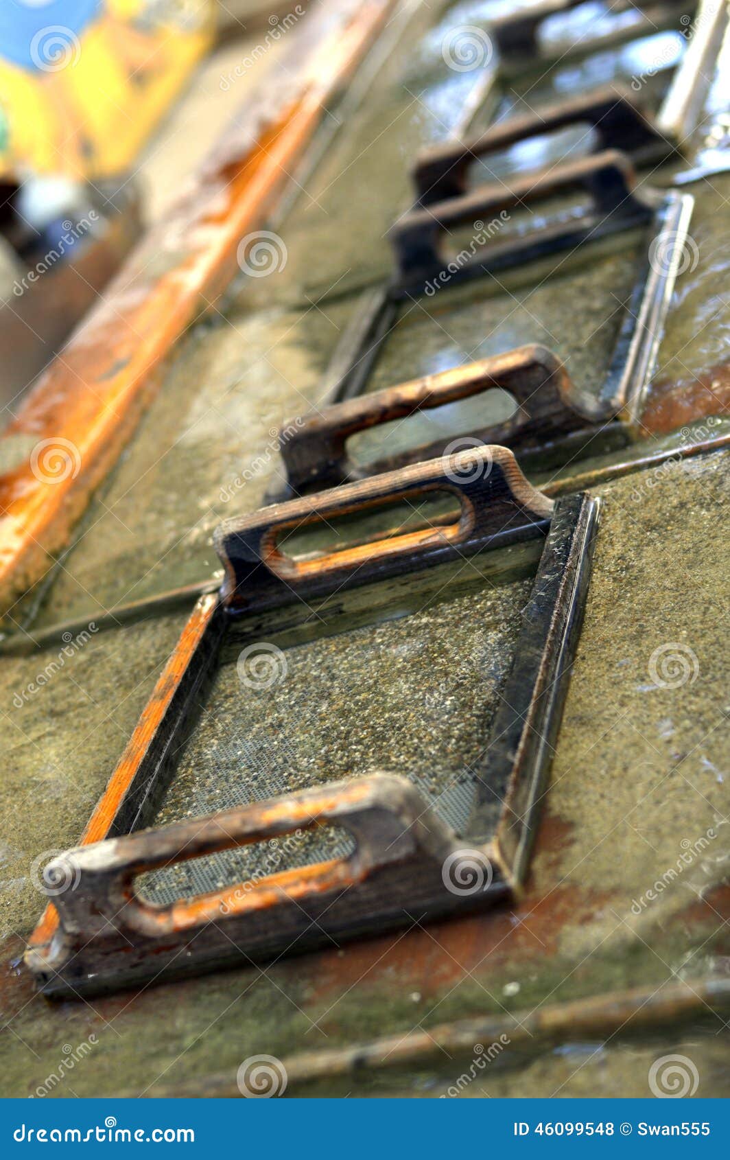 Vintage Gold mining stock photo. Image of water, searching - 46099548