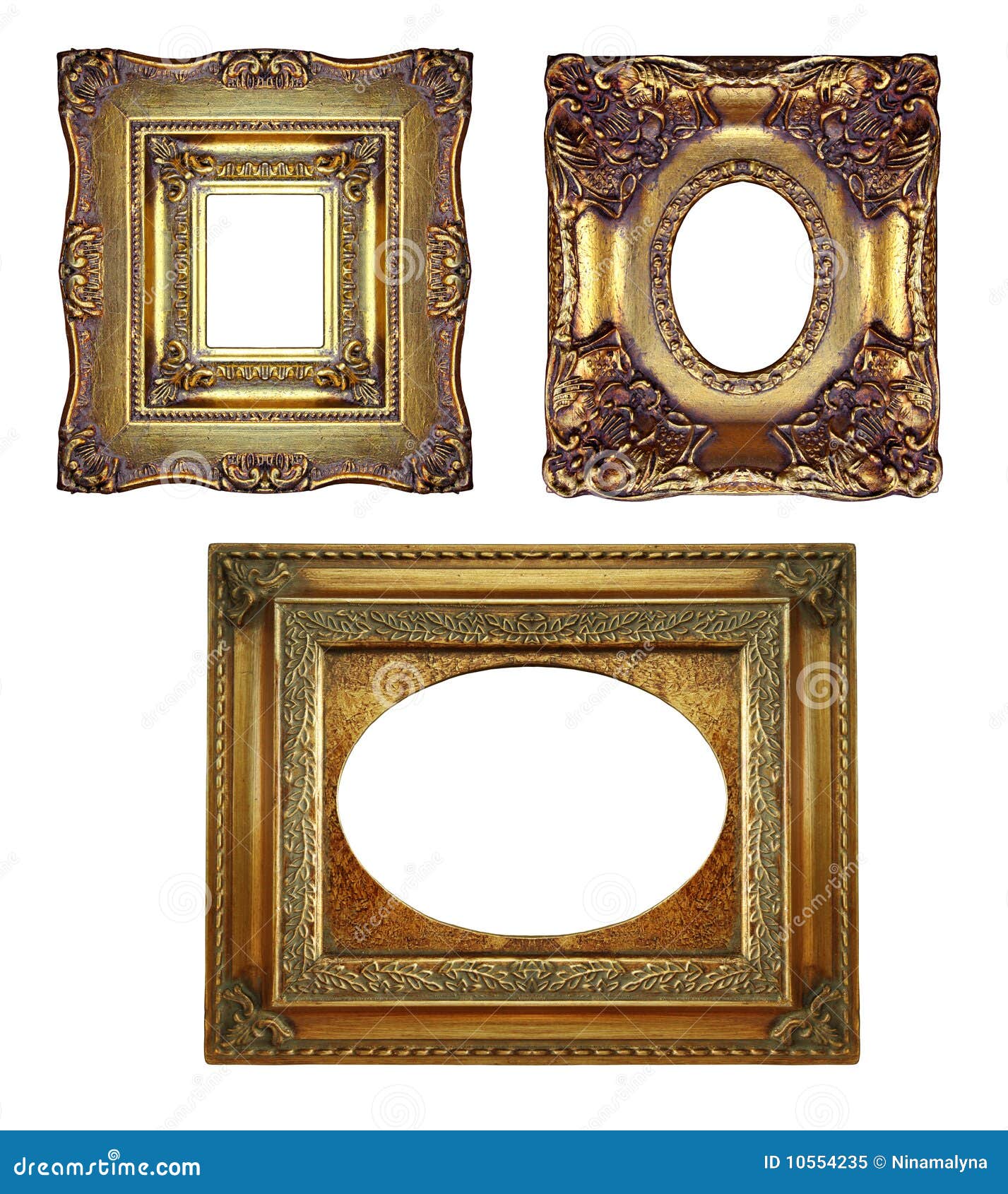 Vintage gold ornate frames stock image. Image of decor - 10554235