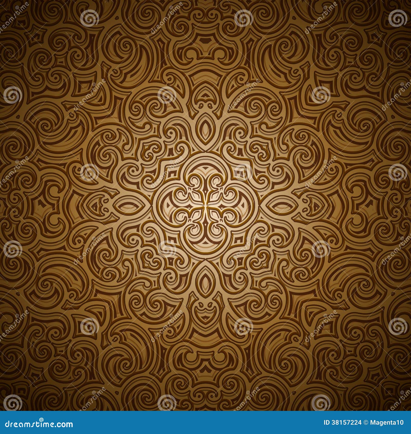 Vintage gold pattern stock vector. Illustration of glossy - 38157224