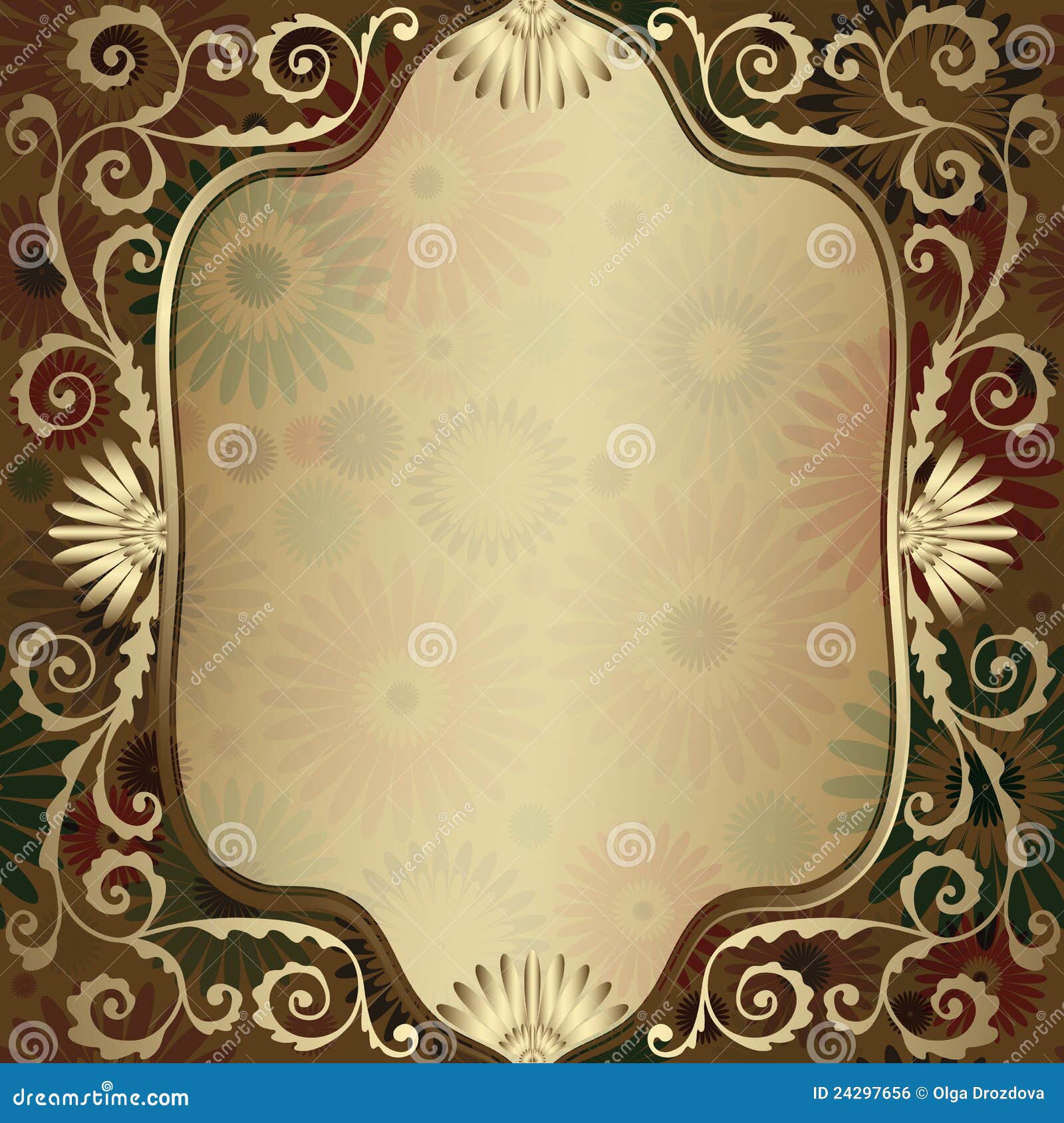 Vintage Gold Translucent Frame Stock Vector - Illustration of design ...