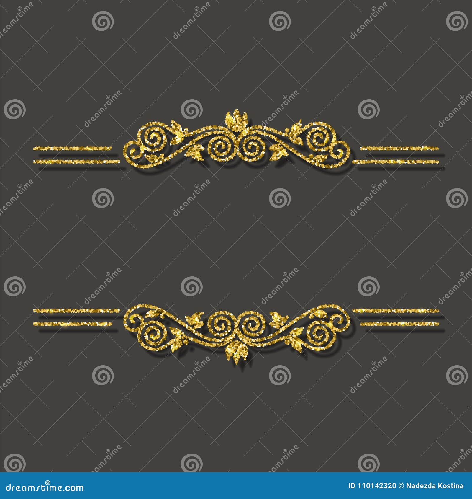 Gold Vector Frame stock vector. Illustration of decoration - 110142320