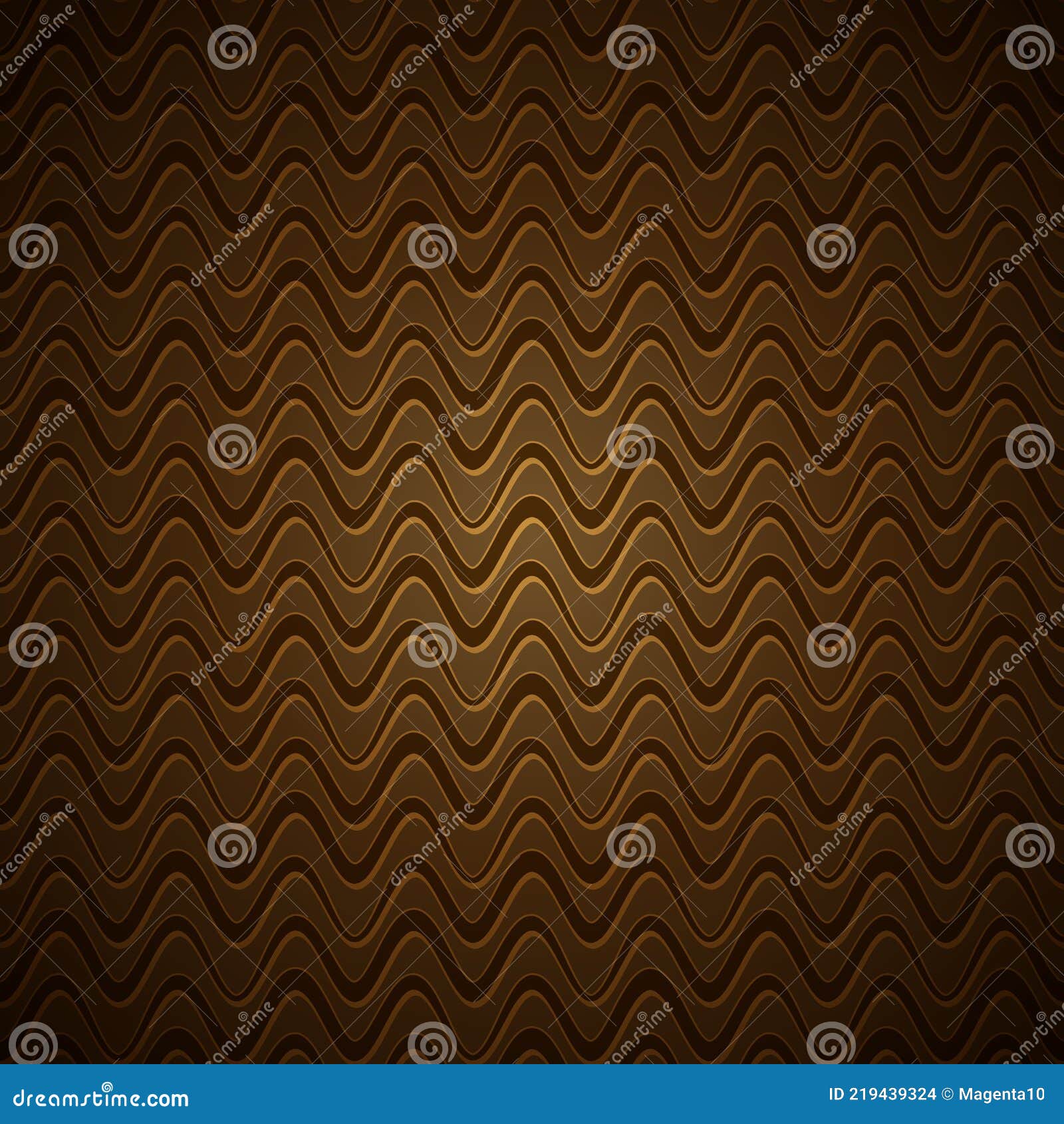 Vintage Gold Pattern with Wavy Lines Stock Vector - Illustration of ...