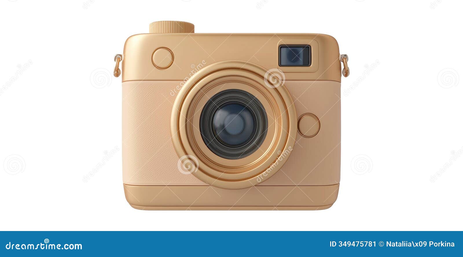 Vintage Golden Camera Isolated on Transparent Background Stock ...