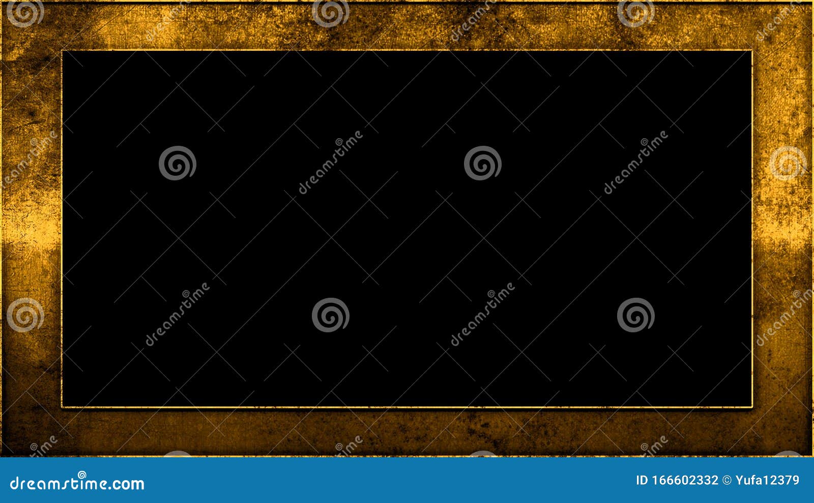 Vintage Golden Frame. Square Border for Your Display, Interface ...