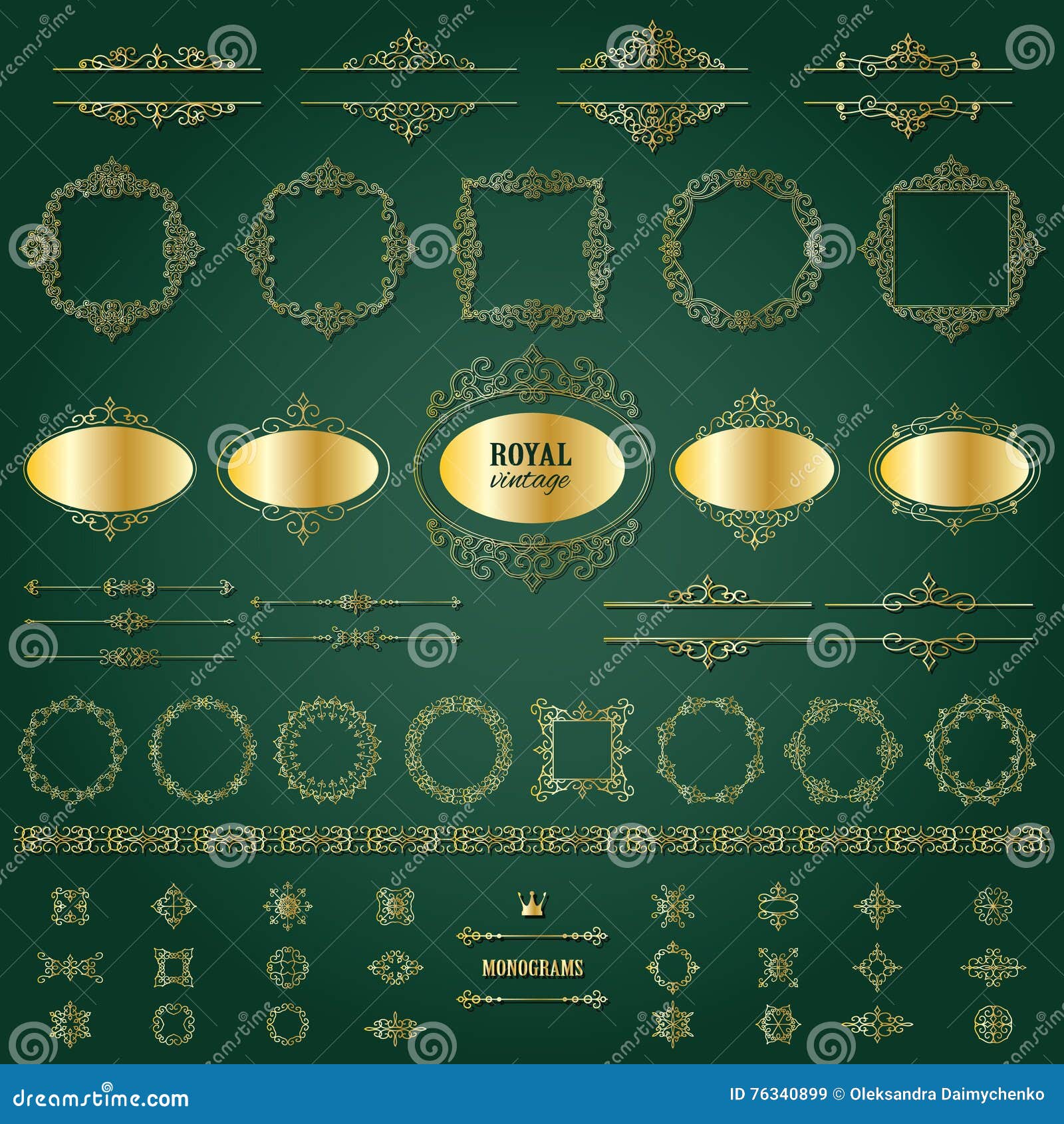 Vintage Golden Menu Template On Blue Vector Illustration ...