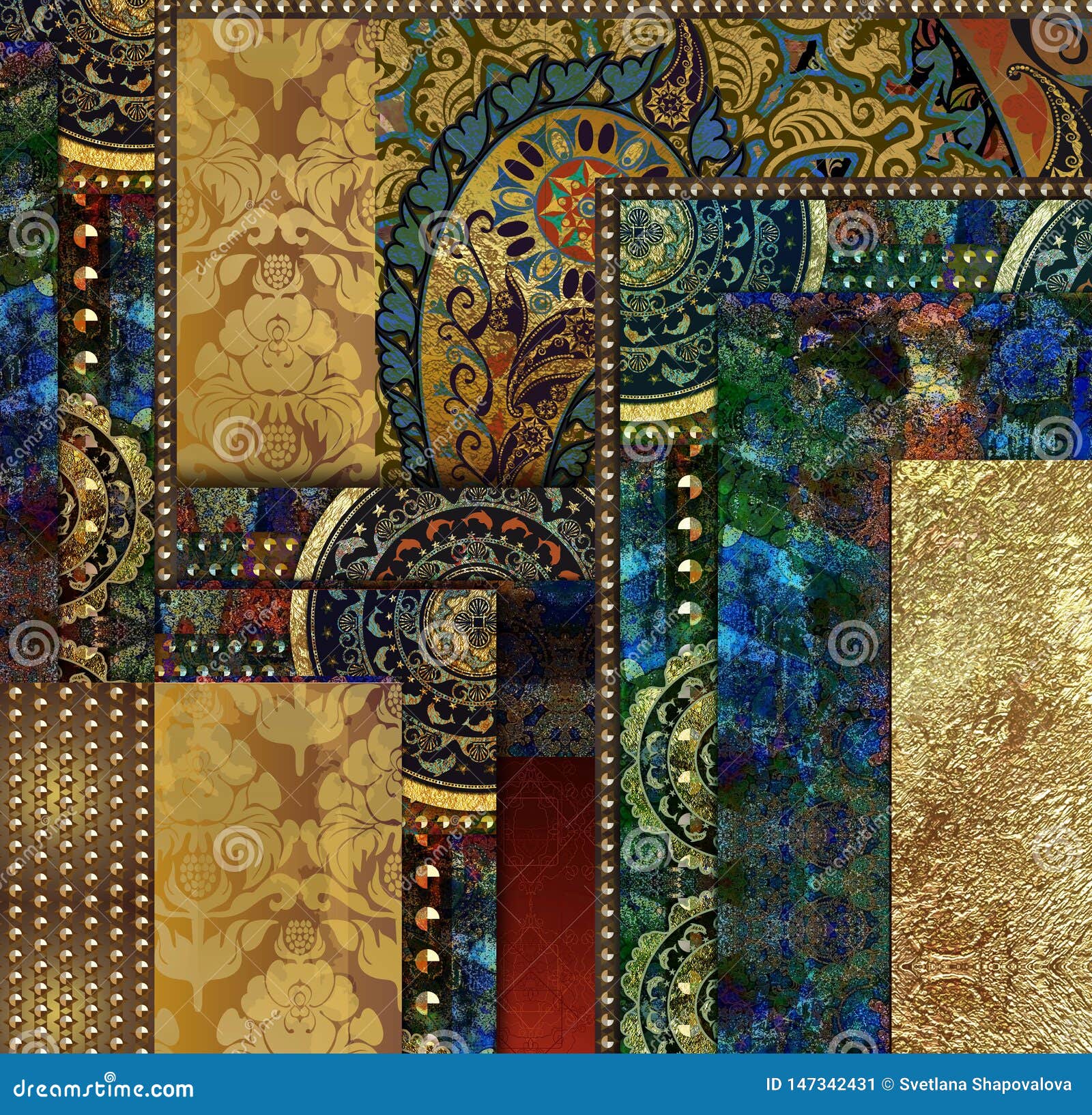 Vintage Old Abstract Patterned Background Stock Illustration ...