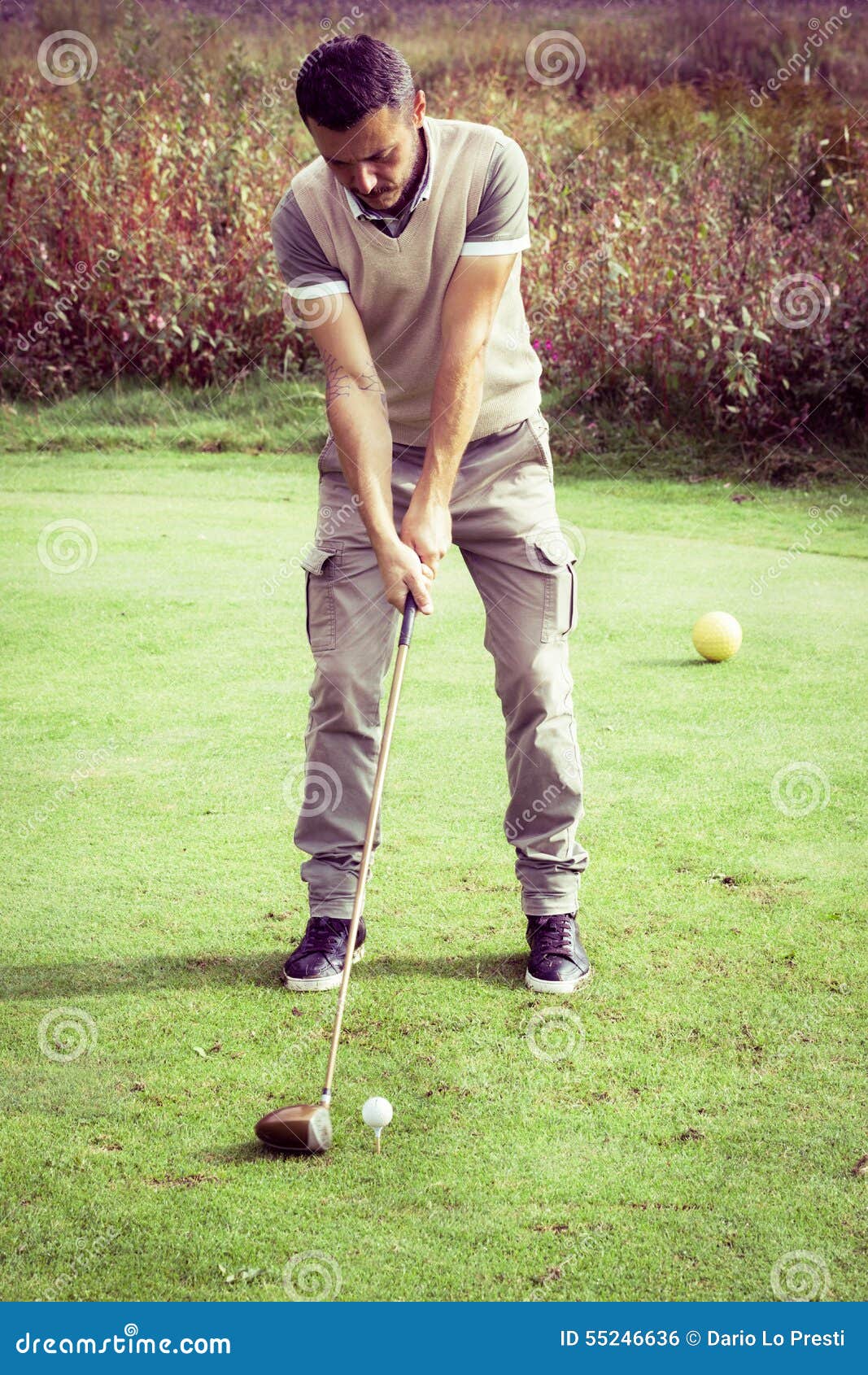 Vintage Golf Player Stance Stock Photos - Free & Royalty-Free Stock ...