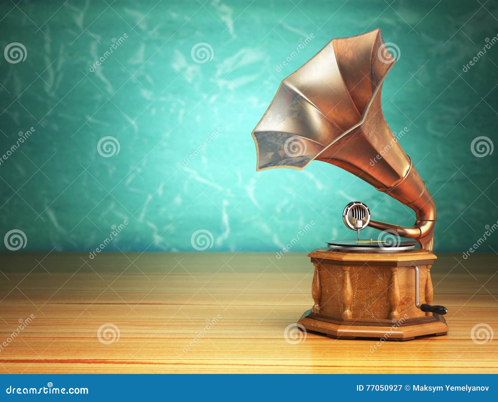 Vintage Gramophone Silhouette Poster Vector Illustration ...