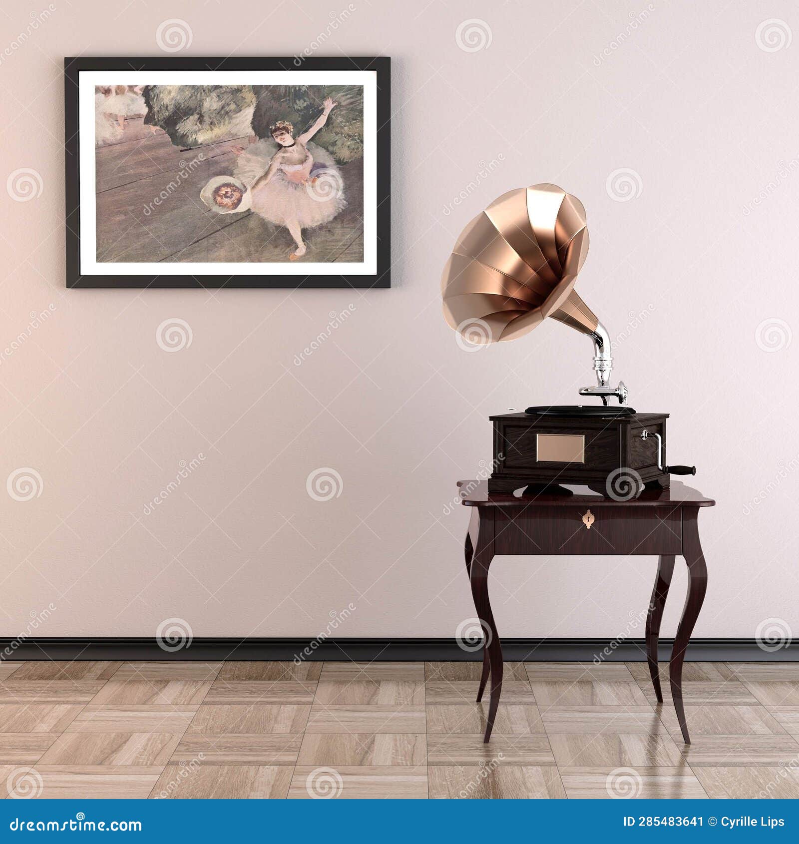 Vintage Gramophone: Nostalgic Melodies in a Modern World Stock ...