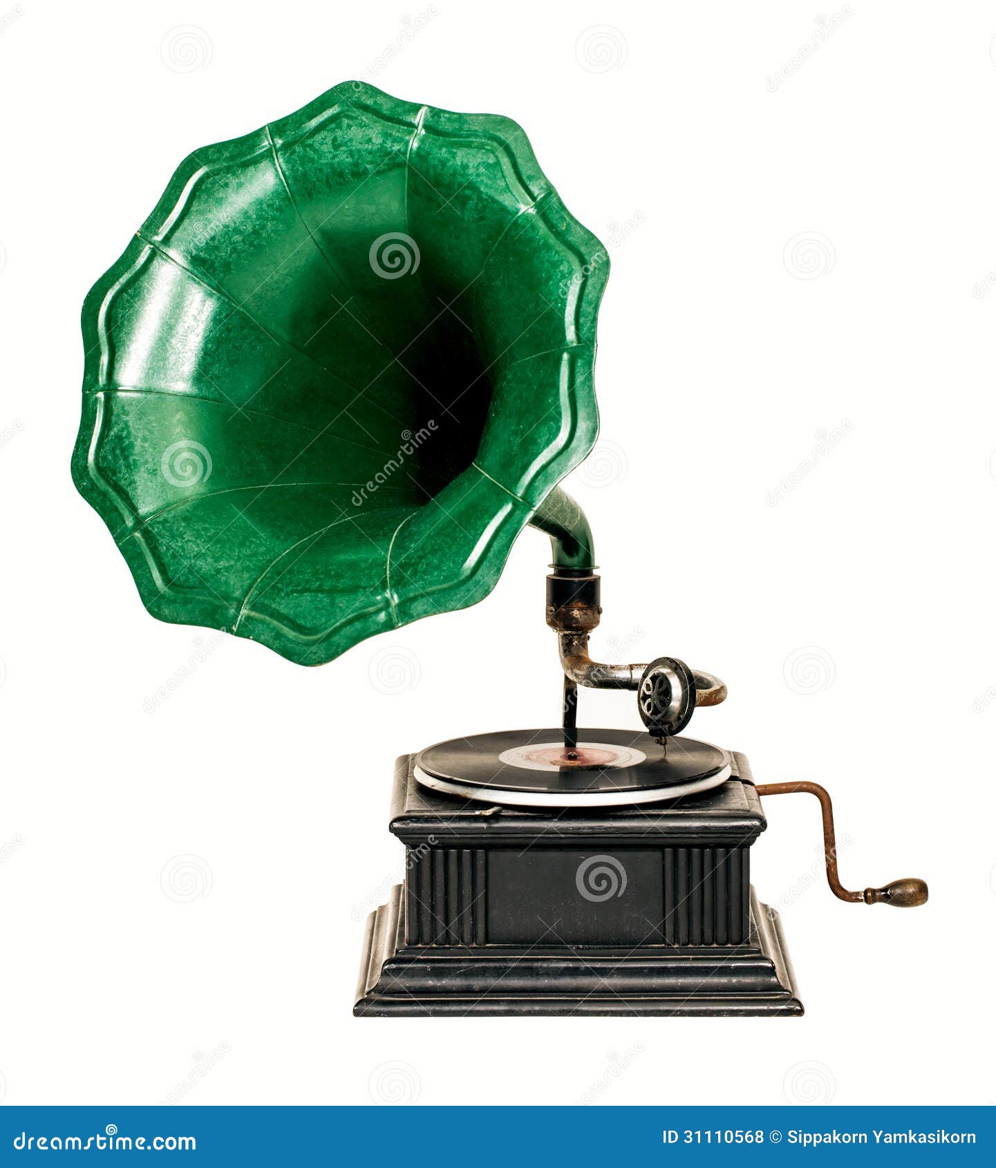 Vintage Gramophone Record Player Stock Photo - Image of player, windup ...