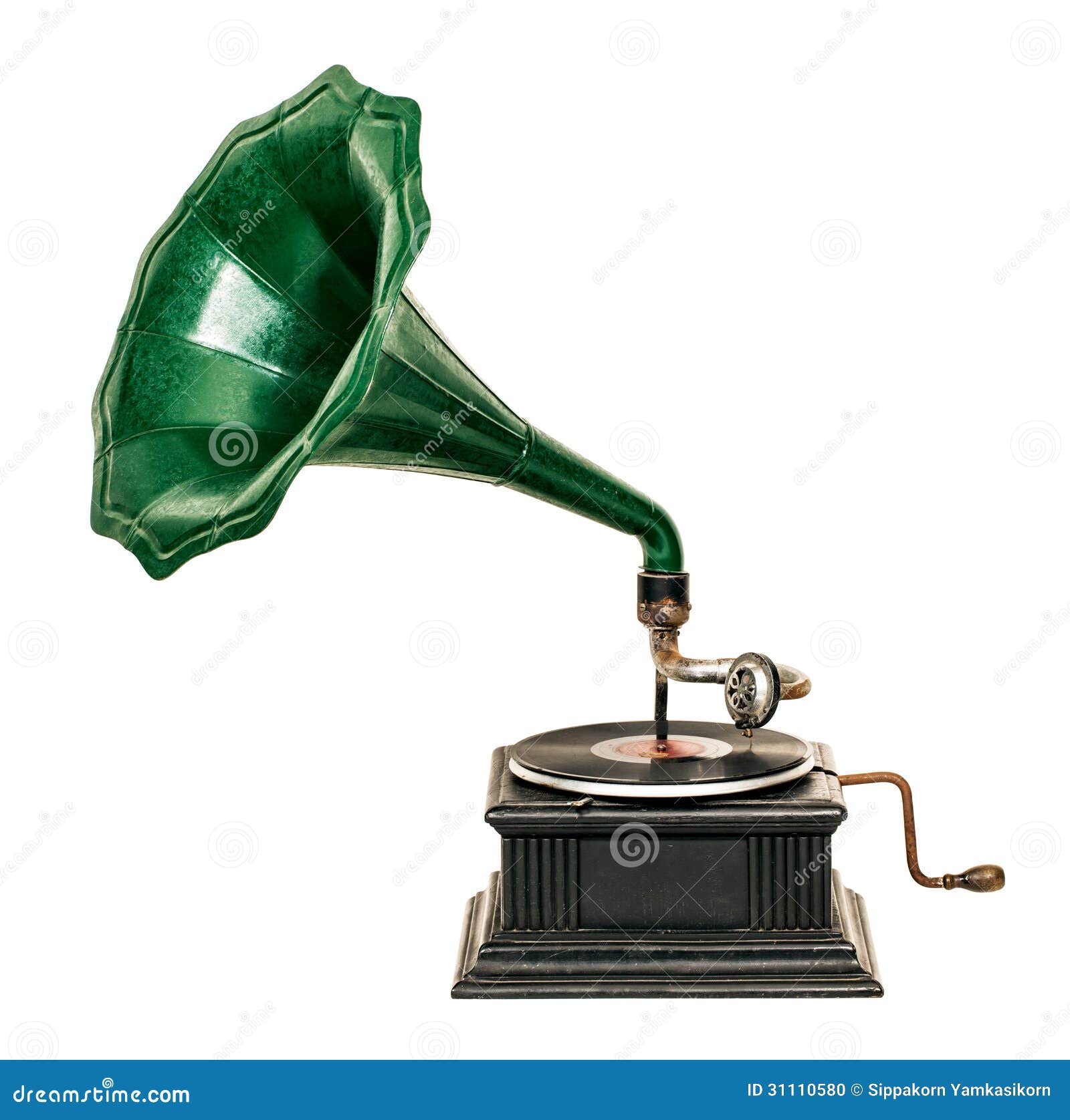 Vintage Gramophone Record Player Stock Photo - Image of player, vintage ...