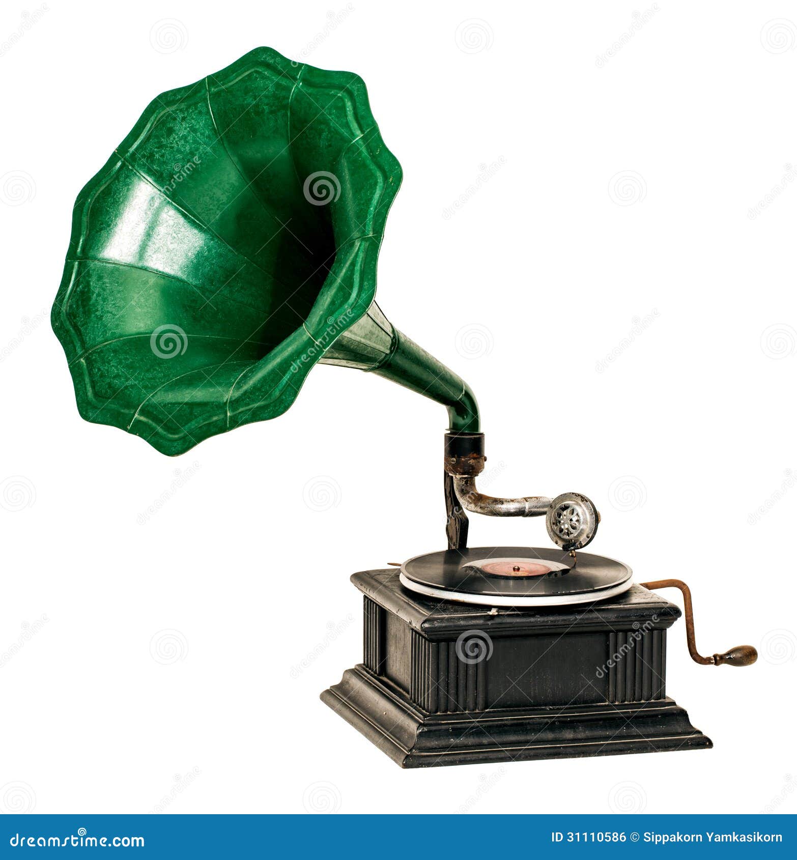 Vintage Gramophone Record Player Stock Photo - Image of wood, record ...