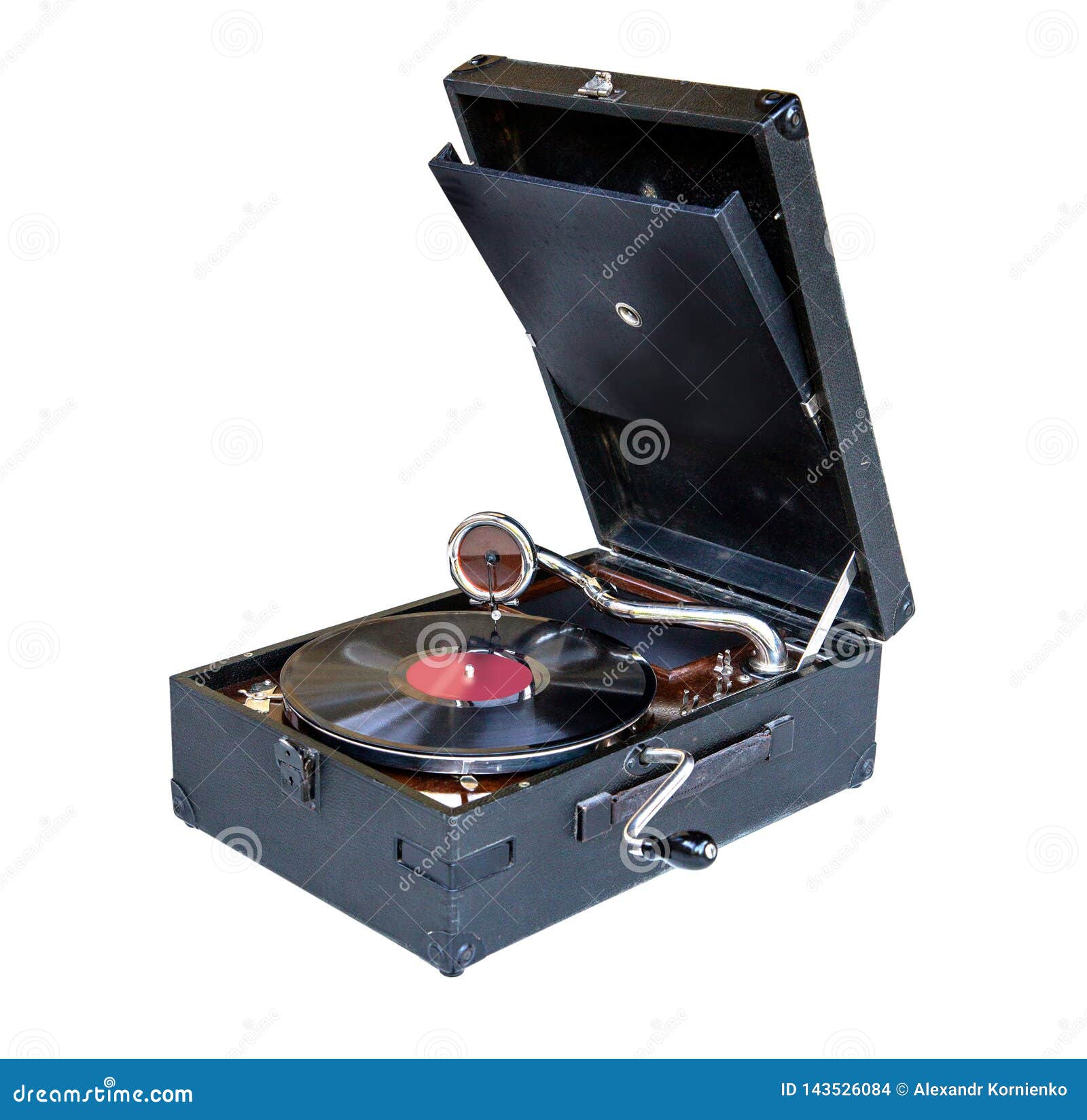 Vintage Gramophone. White Background Stock Photo - Image of classic ...