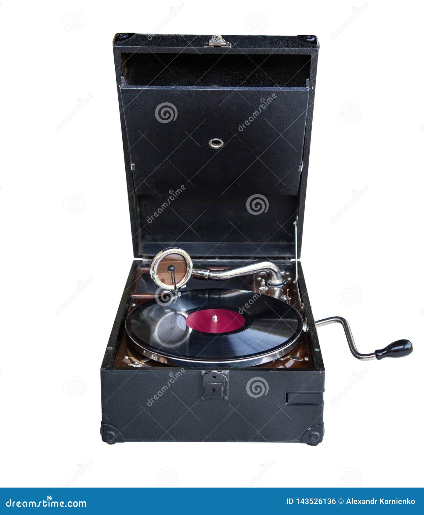 Vintage Gramophone. White Background Stock Photo - Image of classic ...