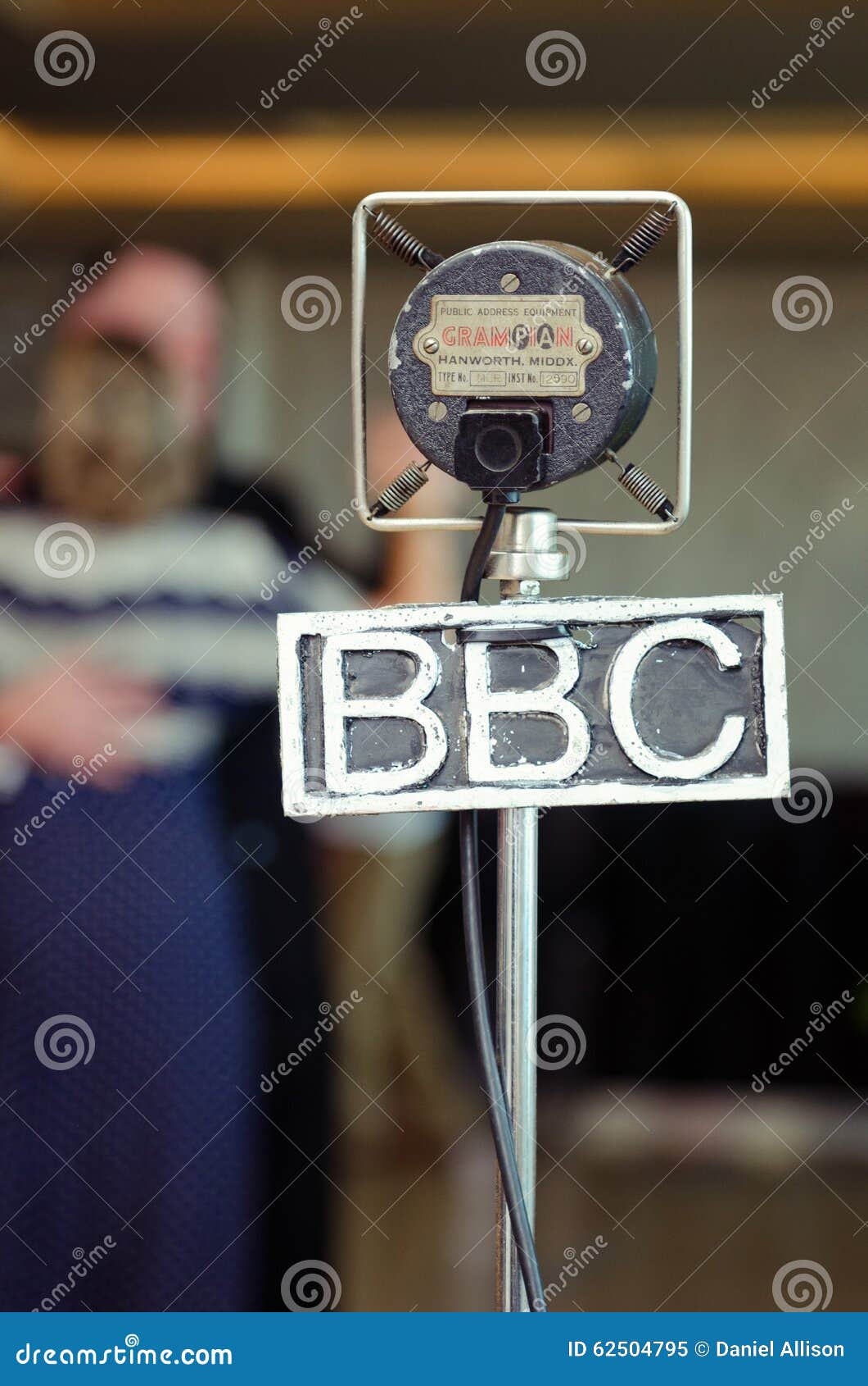 Vintage Grampian Retro Bbc Microphone at a Retro Event Editorial Image ...