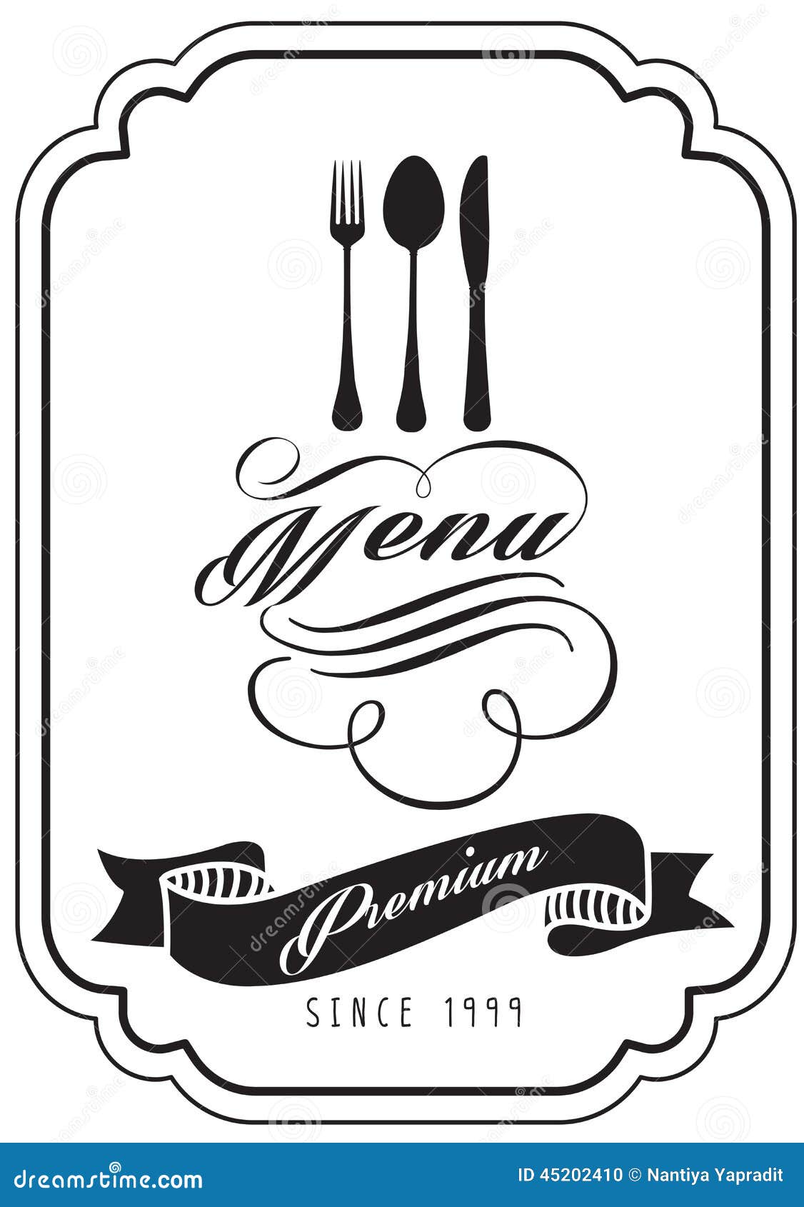 Vintage Graphic Element for Menu Stock Vector - Illustration of eating ...