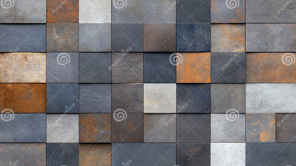 Vintage Gray Patchwork Stone Wall Texture Background Stock Illustration ...